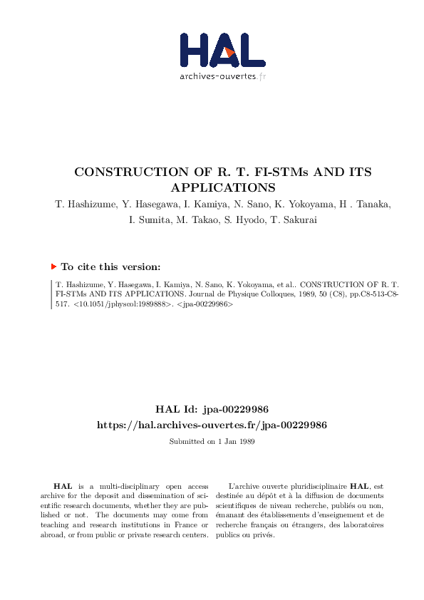 (PDF) CONSTRUCTION OF R. T. FI-STMs AND ITS APPLICATIONS