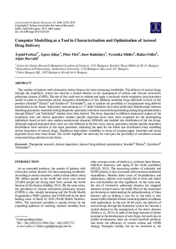 (PDF) Computer Modelling as a Tool in Characterization and Optimization ...