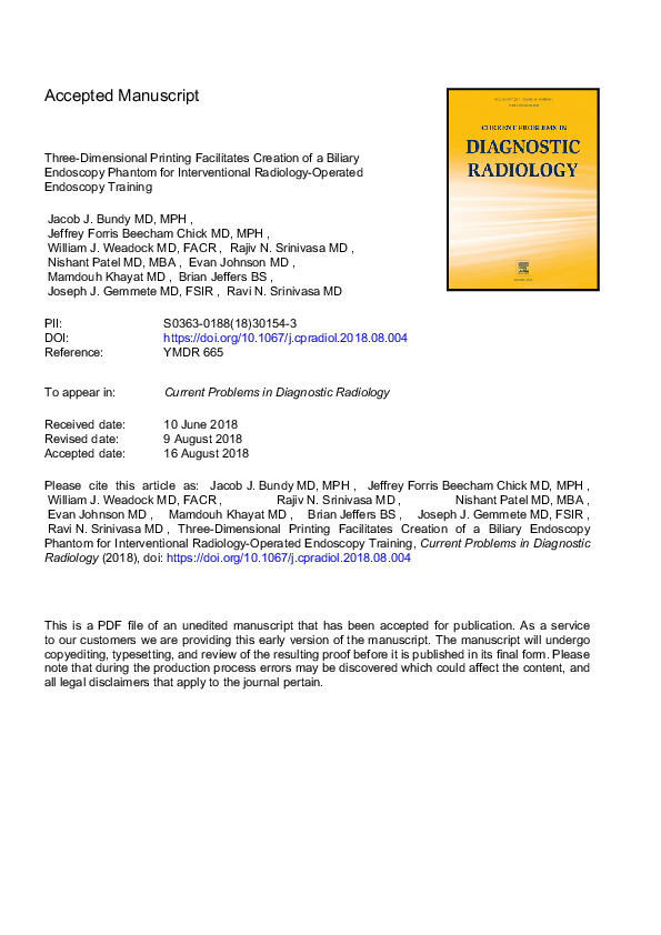 (PDF) Three-Dimensional Printing Facilitates Creation of a Biliary ...