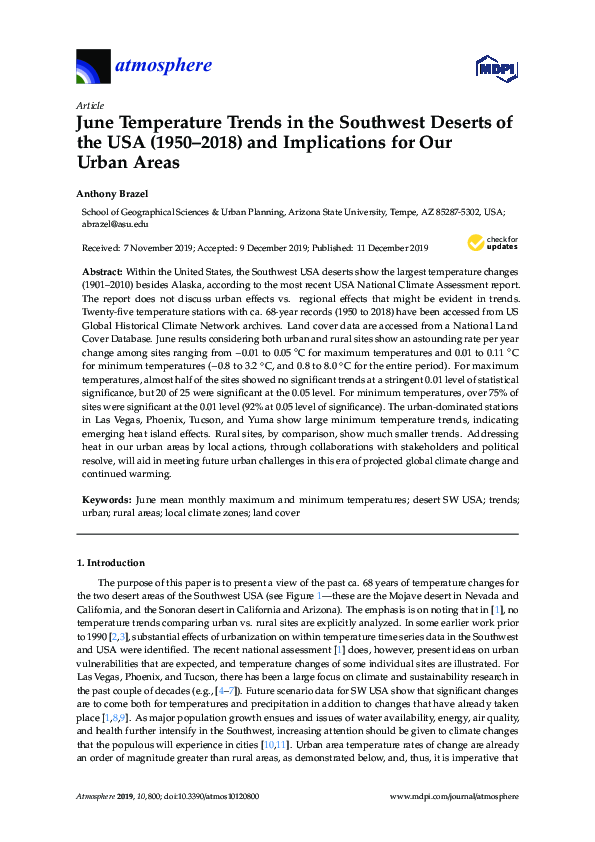 (PDF) June Temperature Trends in the Southwest Deserts of the USA (1950 ...