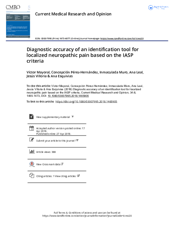 (PDF) Diagnostic accuracy of an identification tool for localized ...