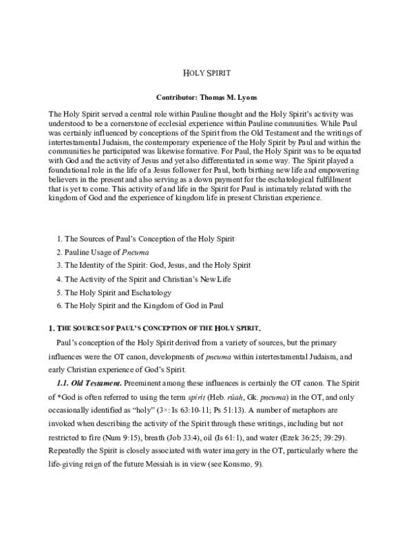 Pdf Holy Spirit Dpl 2023