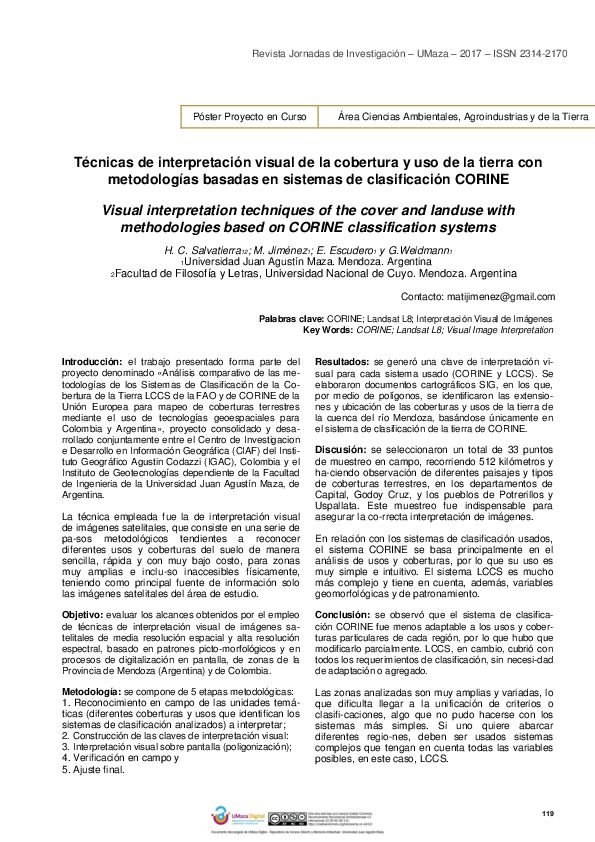 (PDF) Visual interpretation techniques of the cover and landuse with methodologies based on ...