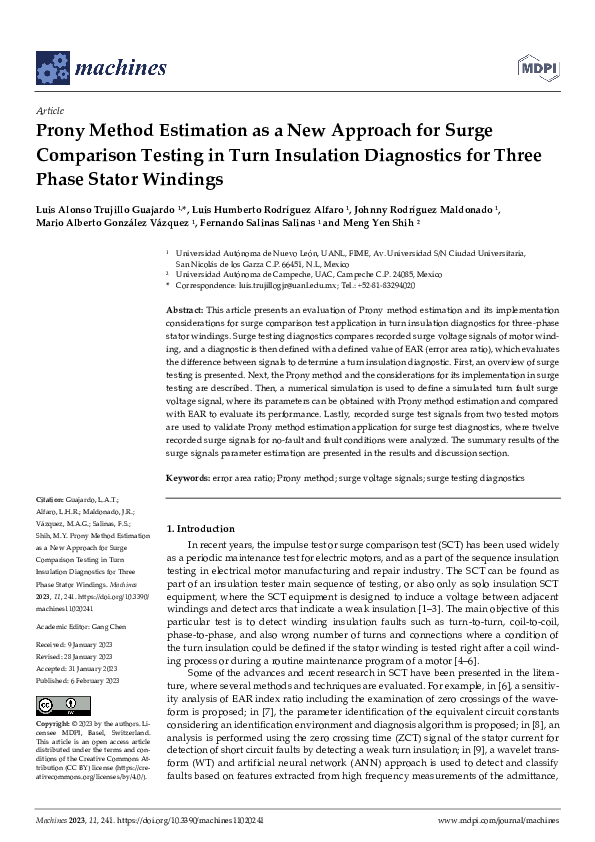 (PDF) Prony Method Estimation as a New Approach for Surge Comparison ...