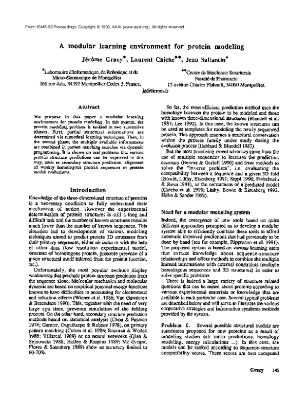 (PDF) A modular learning environment for protein modeling