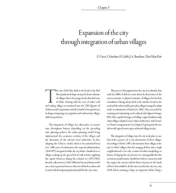 Chapter 3. Expansion of the city through integration of urban villages