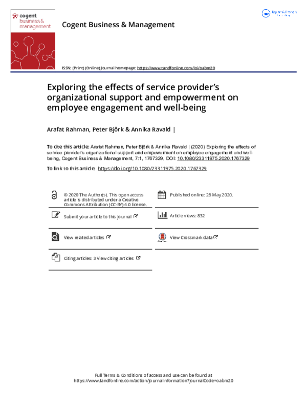 (PDF) Exploring the effects of service provider’s organizational ...