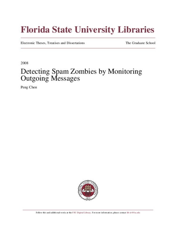 (PDF) Detecting Spam Zombies by Monitoring Outgoing Messages