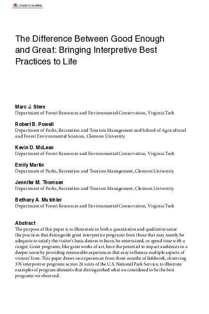 (PDF) The Difference between Good Enough and Great: Bringing ...