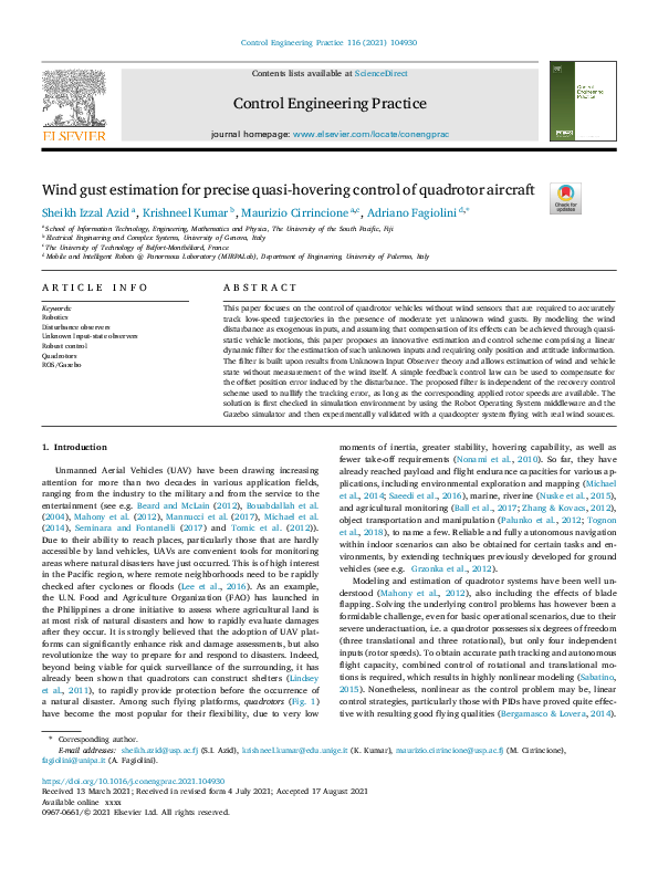 (PDF) Control Engineering Practice