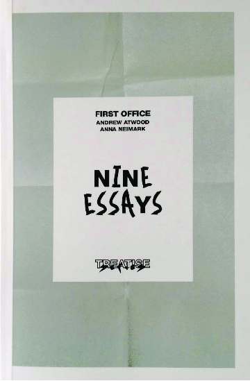 (PDF) First Office: Nine Essays