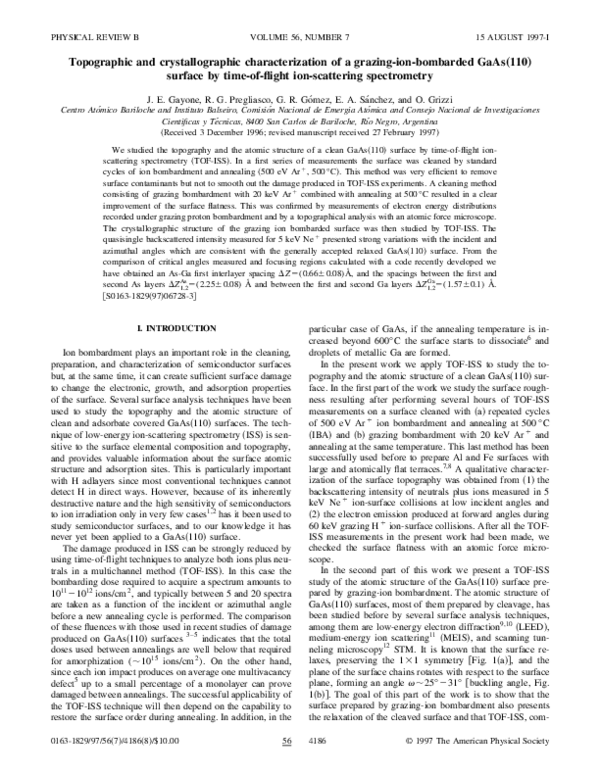 (PDF) Topographic and crystallographic characterization of a grazing ...