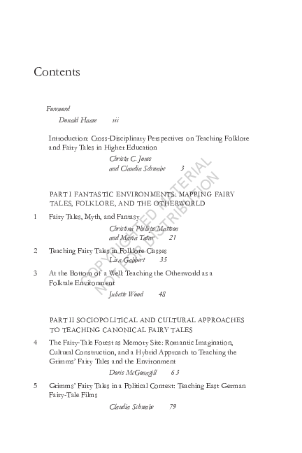 (PDF) New Approaches to Teaching Folk and Fairy Tales (Introduction)