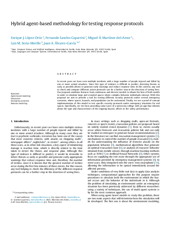 (PDF) Hybrid agent-based methodology for testing response protocols