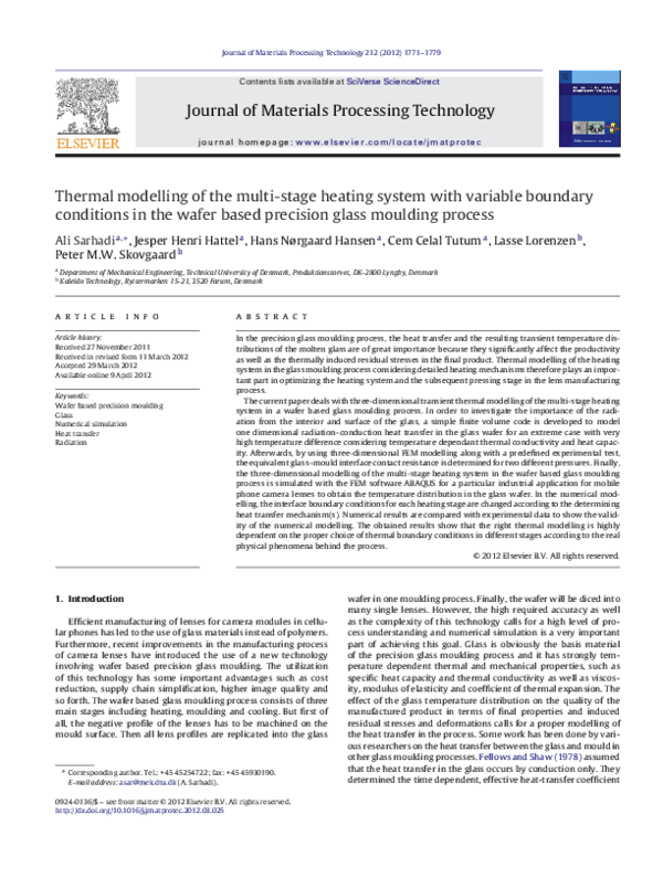 (PDF) Thermal modelling of the multi-stage heating system with variable ... (PDF) Thermal modelling of the multi-stage heating system with variable ...