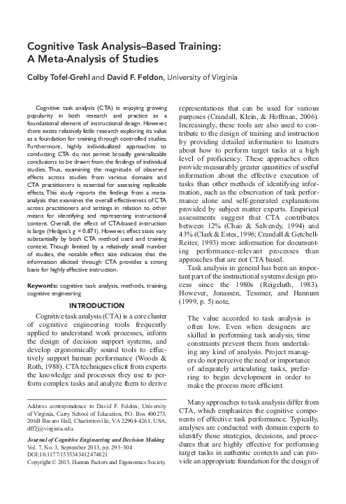 (PDF) Cognitive Task Analysis–Based Training