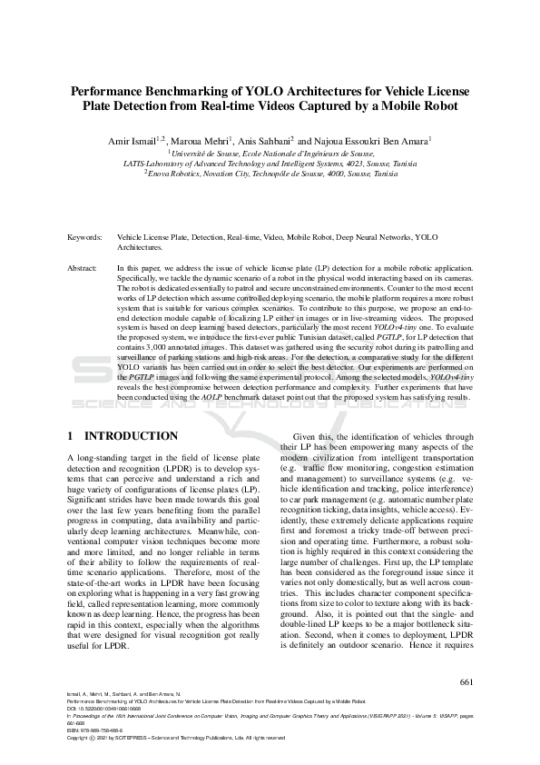 Pdf Performance Benchmarking Of Yolo Architectures For Vehicle License Plate Detection From