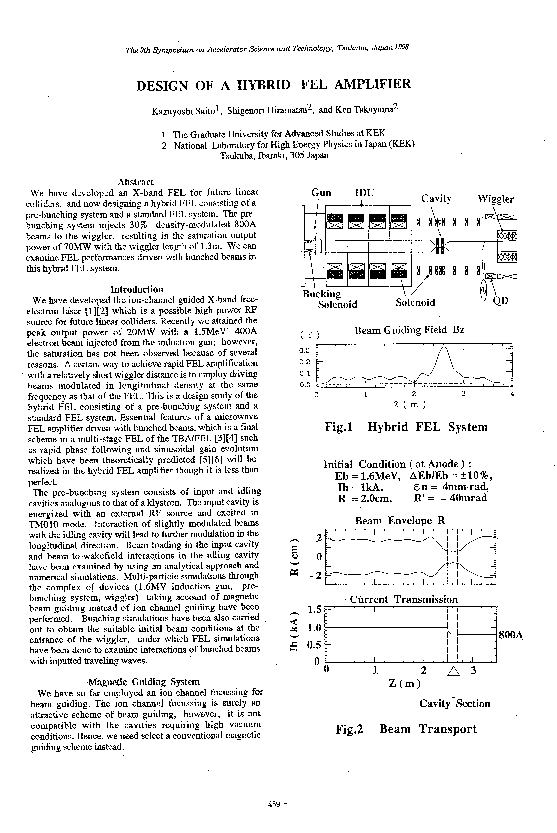 (PDF) Design of a Hybrid Fel Amplifier
