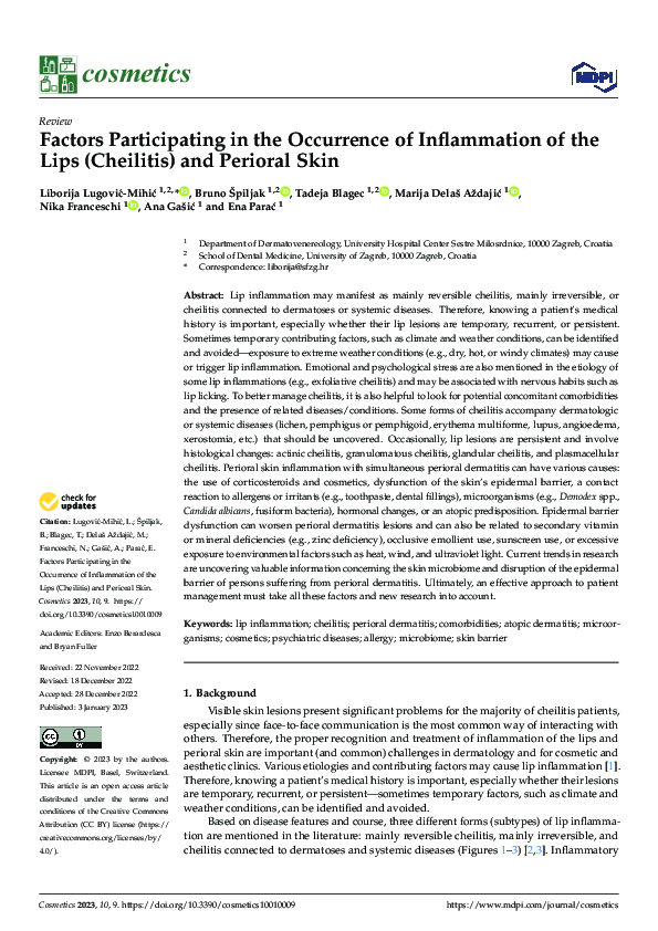 (PDF) Factors Participating in the Occurrence of Inflammation of the ...