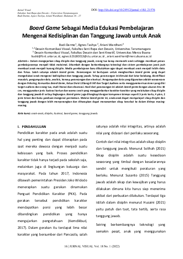 (PDF) Board Game Sebagai Media Edukasi Pembelajaran Mengenai ...