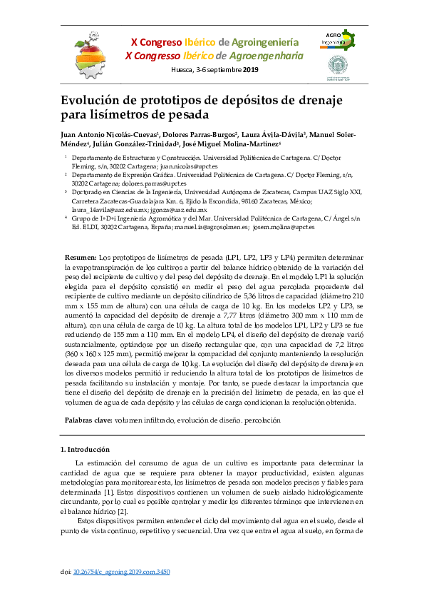 (PDF) Evolución de prototipos de depósitos de drenaje para lisímetros ...