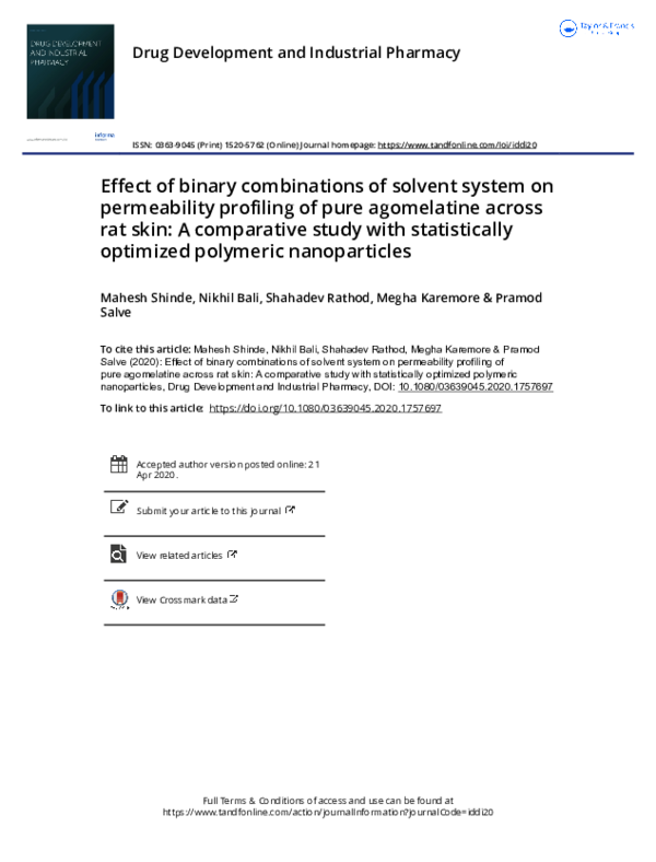 (PDF) Effect of binary combinations of solvent systems on permeability ...