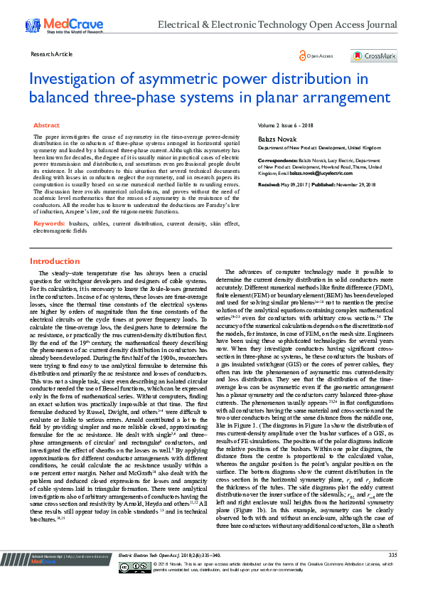(PDF) Investigation of asymmetric power distribution in balanced three ...