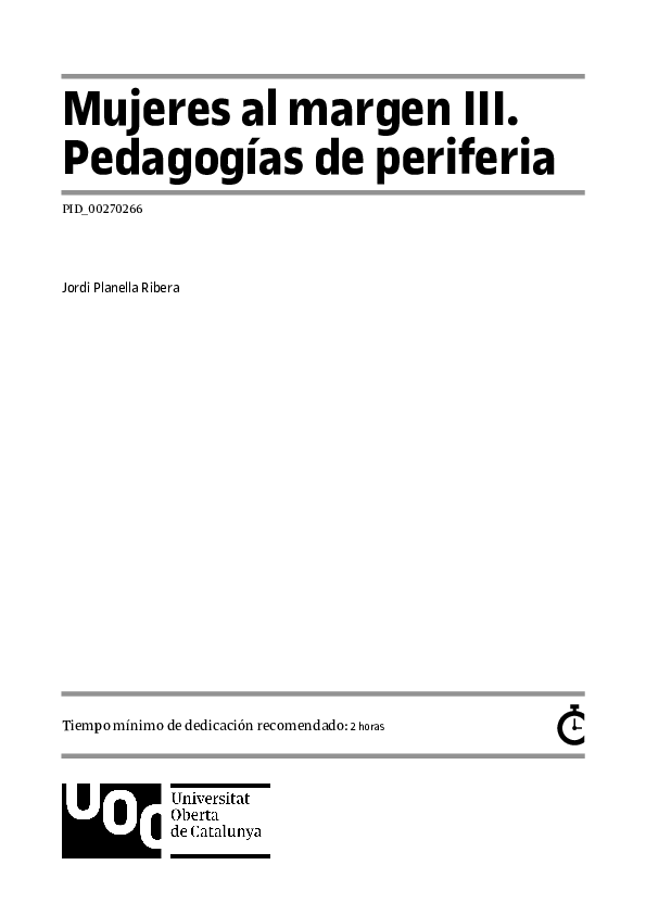 (PDF) Mujeres al margen III. Pedagogías de Periferia (val flores)