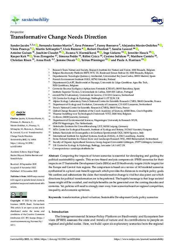 (PDF) Transformative Change Needs Direction