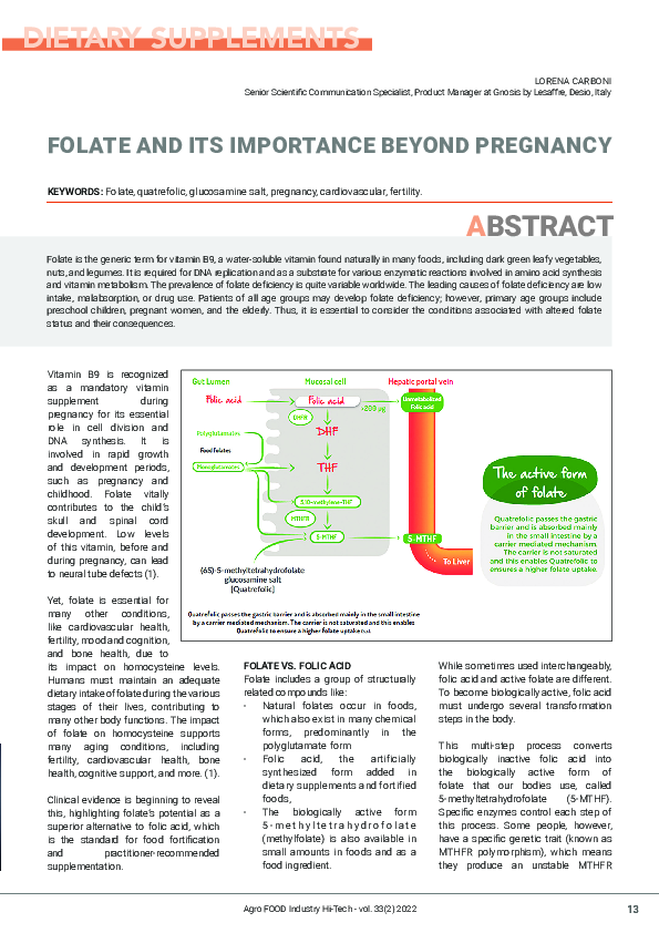 (PDF) Active Folate Versus Folic Acid: The Role of 5-MTHF (Methylfolate ...