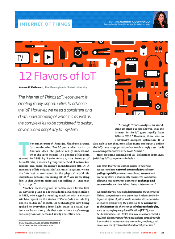 (PDF) 12 Flavors of IoT