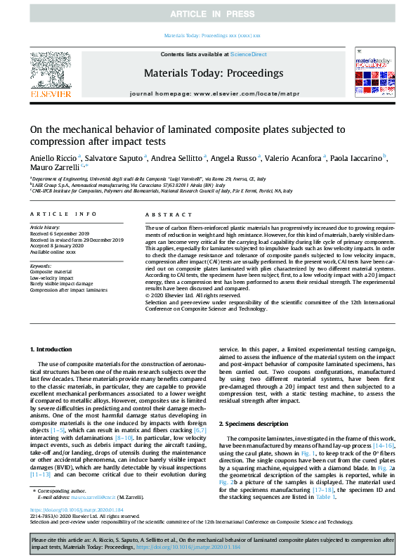 (PDF) On the mechanical behavior of laminated composite plates ...
