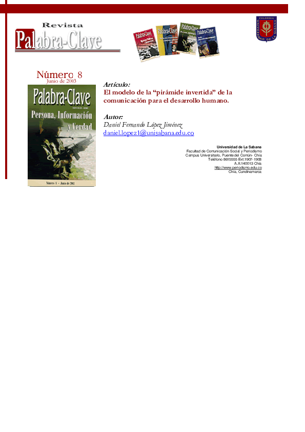 (PDF) El modelo de la pirámide invertida de la comunicación para el ...