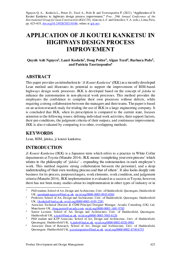 (PDF) Application of Ji Koutei Kanketsu in Highways Design Process ...