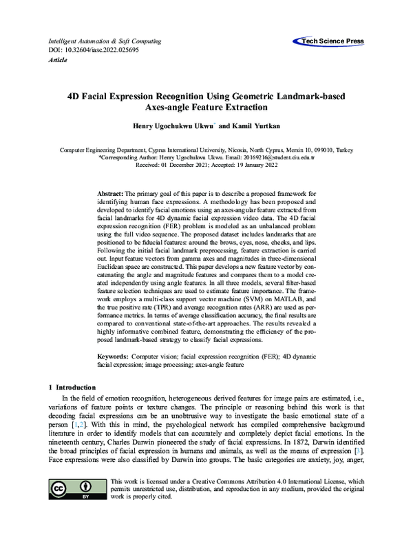 4d Facial Expression Recognition Using Geometric Landmark Based Axes
