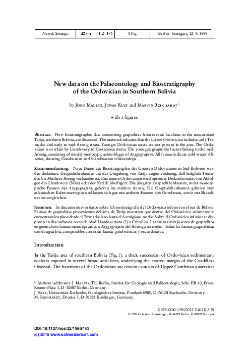 (PDF) New data on the Palaeontology and Biostratigraphy of the ...