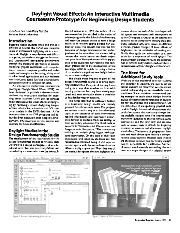 (PDF) Daylight visual effects