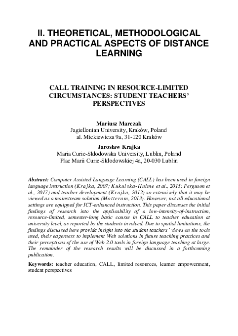 (PDF) Call training in resource-limited circumstances : student ...