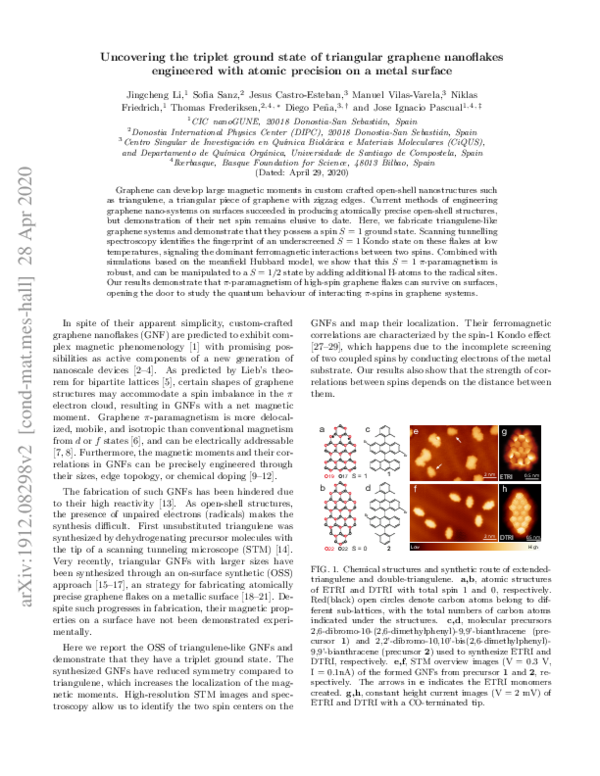 (PDF) Uncovering the Triplet Ground State of Triangular Graphene ...