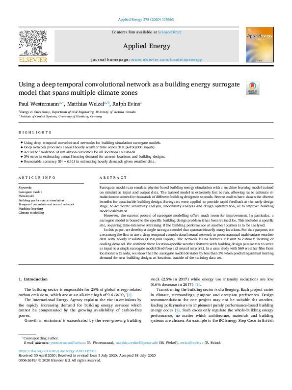 (PDF) Using a deep temporal convolutional network as a building energy ...