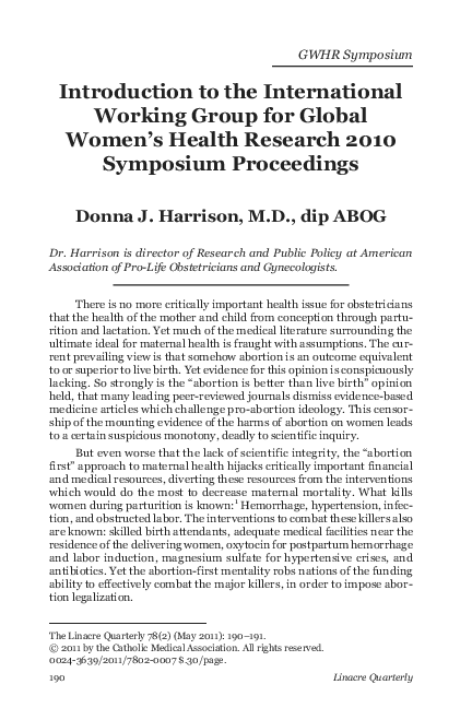 (PDF) Introduction to the International Working Group for Global Women ...