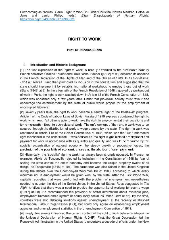 (PDF) Right to Work