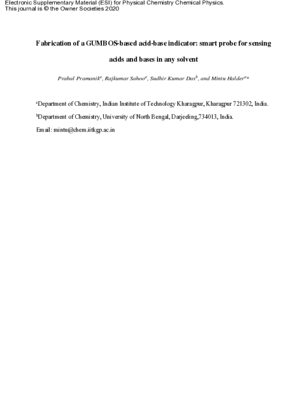 (PDF) Fabrication of a GUMBOS-based acid–base indicator: smart probe ...