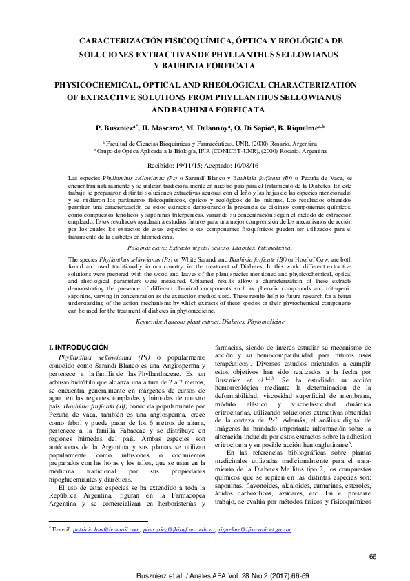 (PDF) Caracterización fisicoquímica, óptica y reológica de soluciones ...
