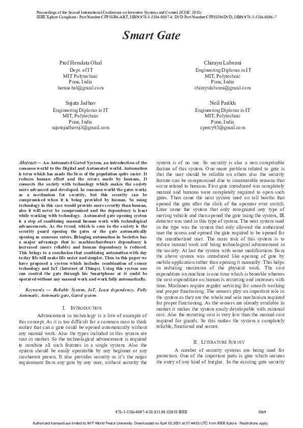 (PDF) Smart Gate