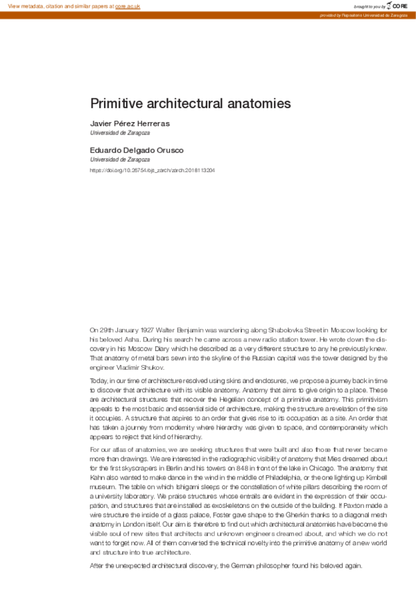 (PDF) Primitive architectural anatomies