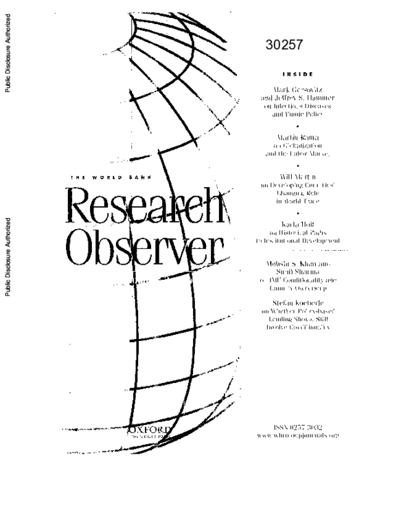 (PDF) The World Bank research observer 18 (2)