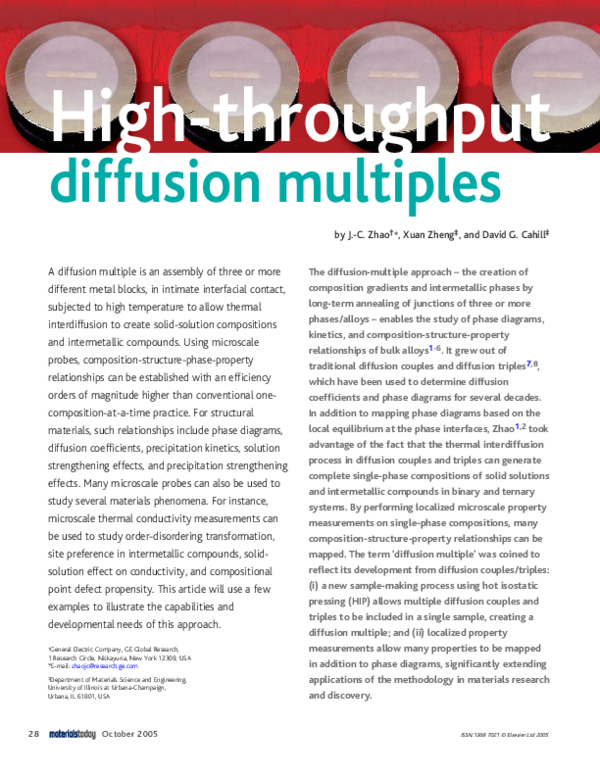 (PDF) High-throughput diffusion multiples