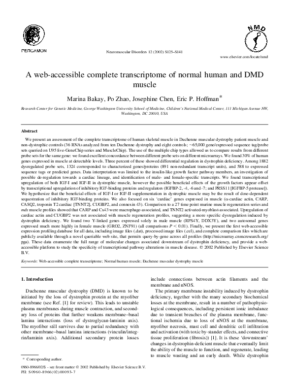(PDF) A web-accessible complete transcriptome of normal human and DMD ...