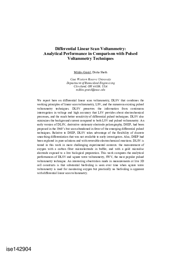 (PDF) Differential linear scan voltammetry: analytical performance in ...